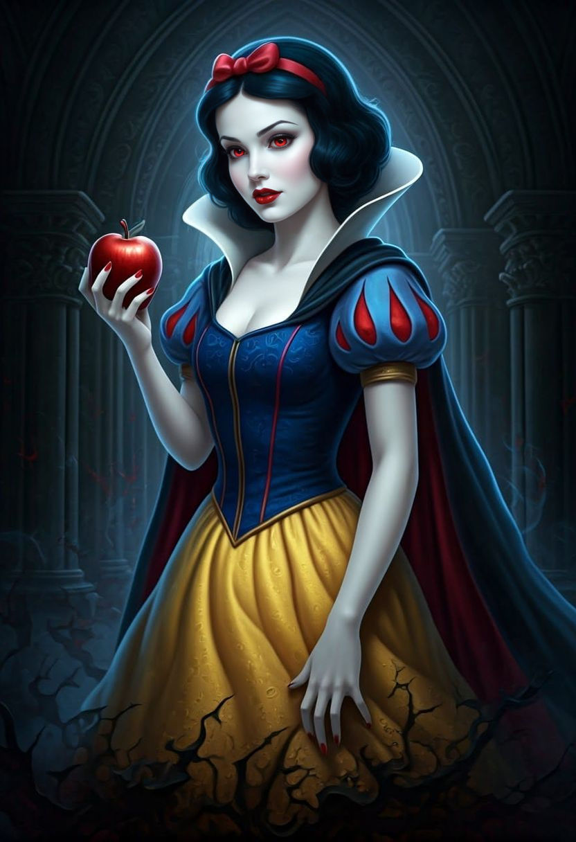 Gothic Snow White 11 - Gothic Vampire Snow White in Dark Fan...