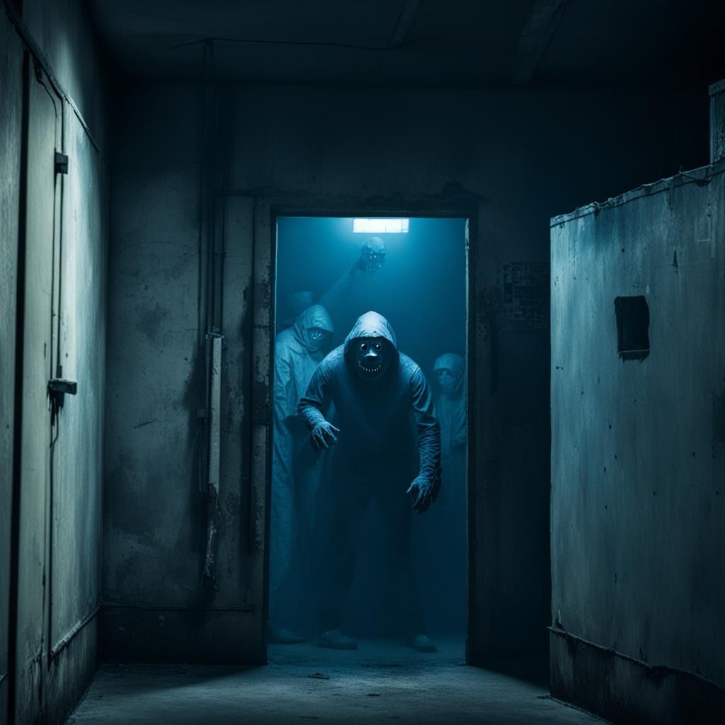 Trapped in the backroom with an unknown and scary entity lurking behind ...