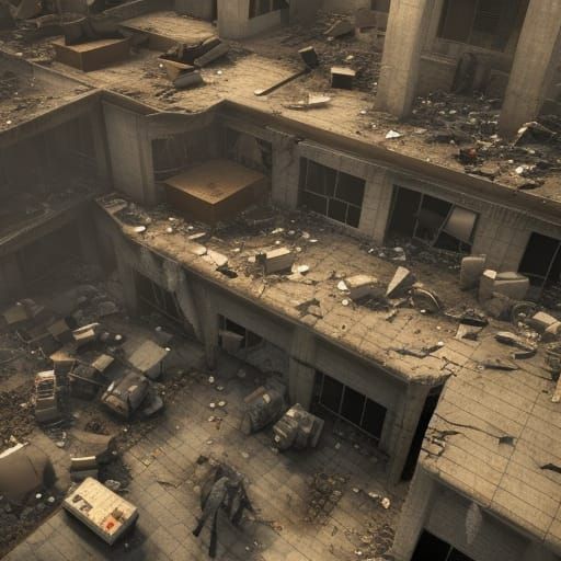 Apocalypse Destroyed Hospital - AI Generated Artwork - NightCafe Creator