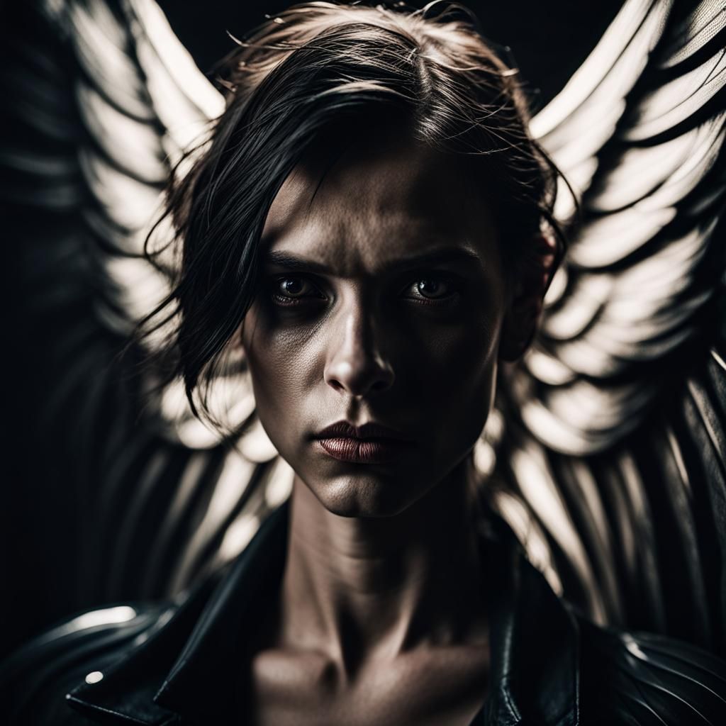 A vampiric angel of Death with giant wings - AI Generated Artwork ...