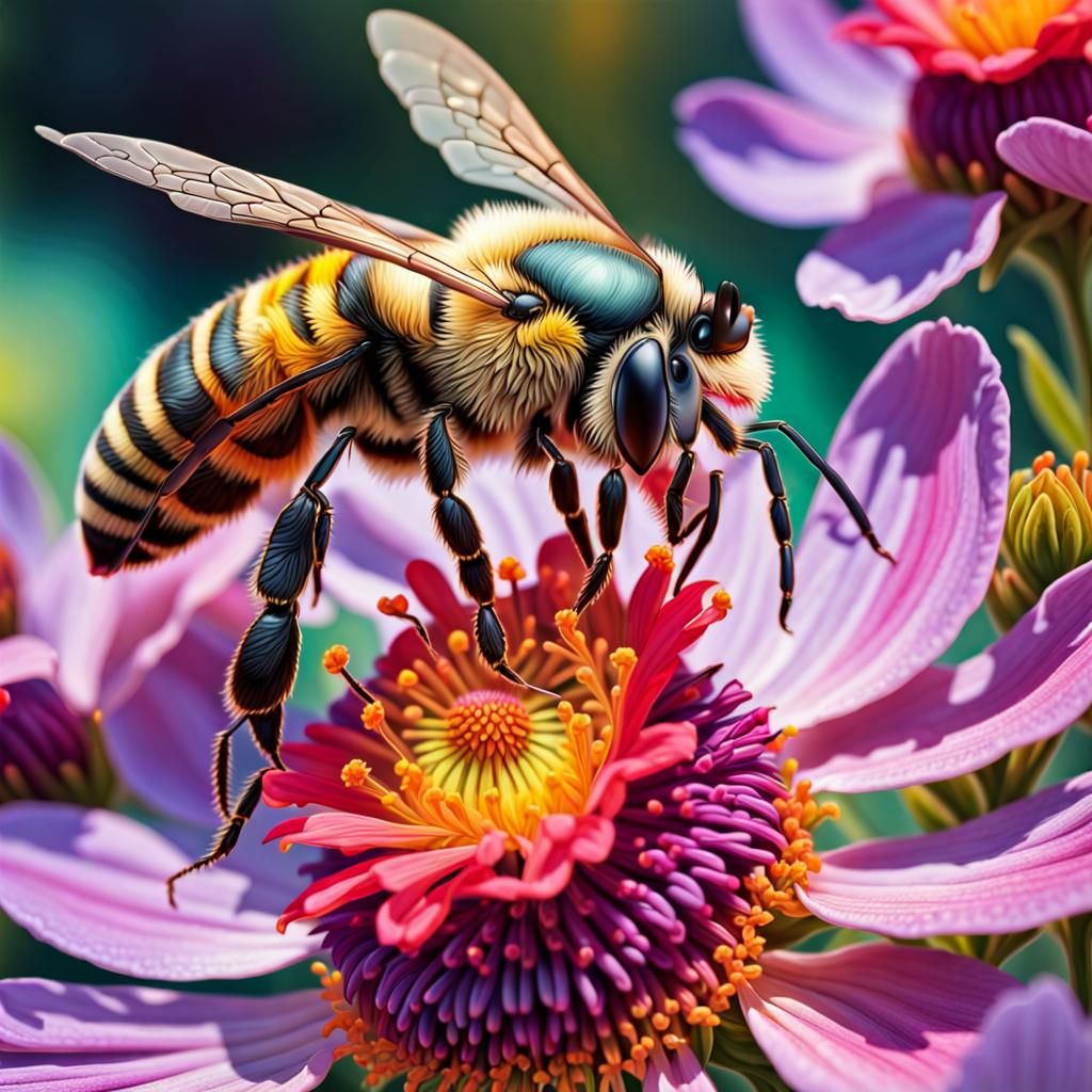 Bee At Work - AI Generated Artwork - NightCafe Creator