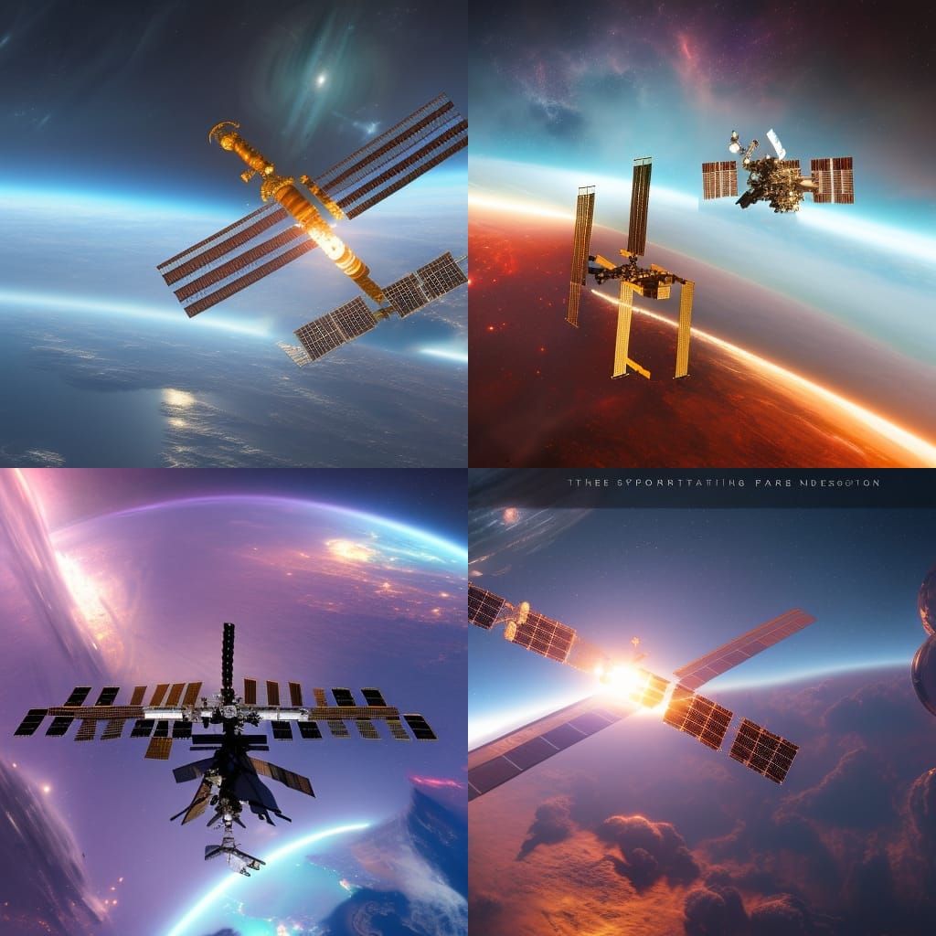 The International Space Station - AI Generated Artwork - NightCafe Creator
