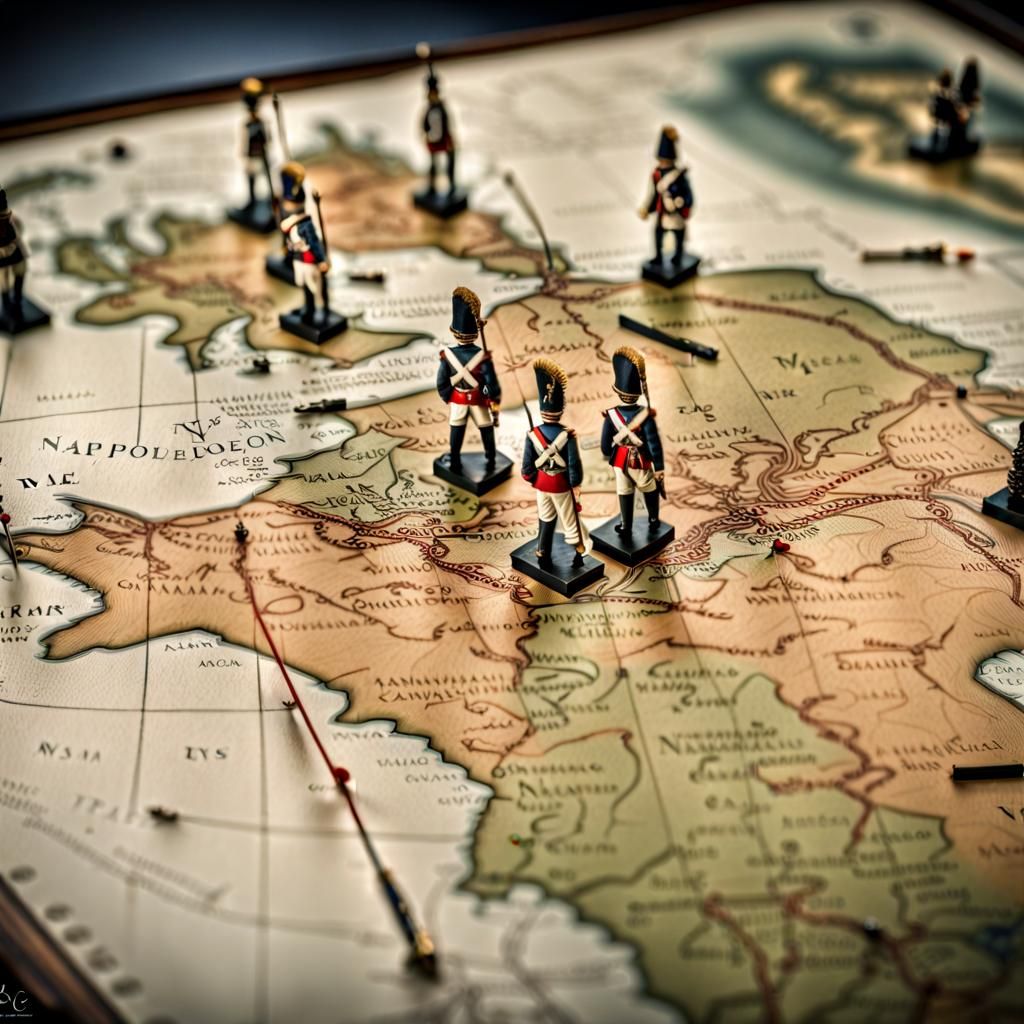 Napoleon’s war map - AI Generated Artwork - NightCafe Creator
