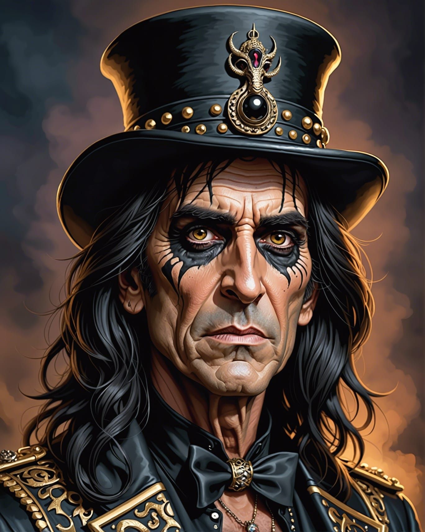 Alice Cooper Portrait - AI Generated Artwork - NightCafe Creator