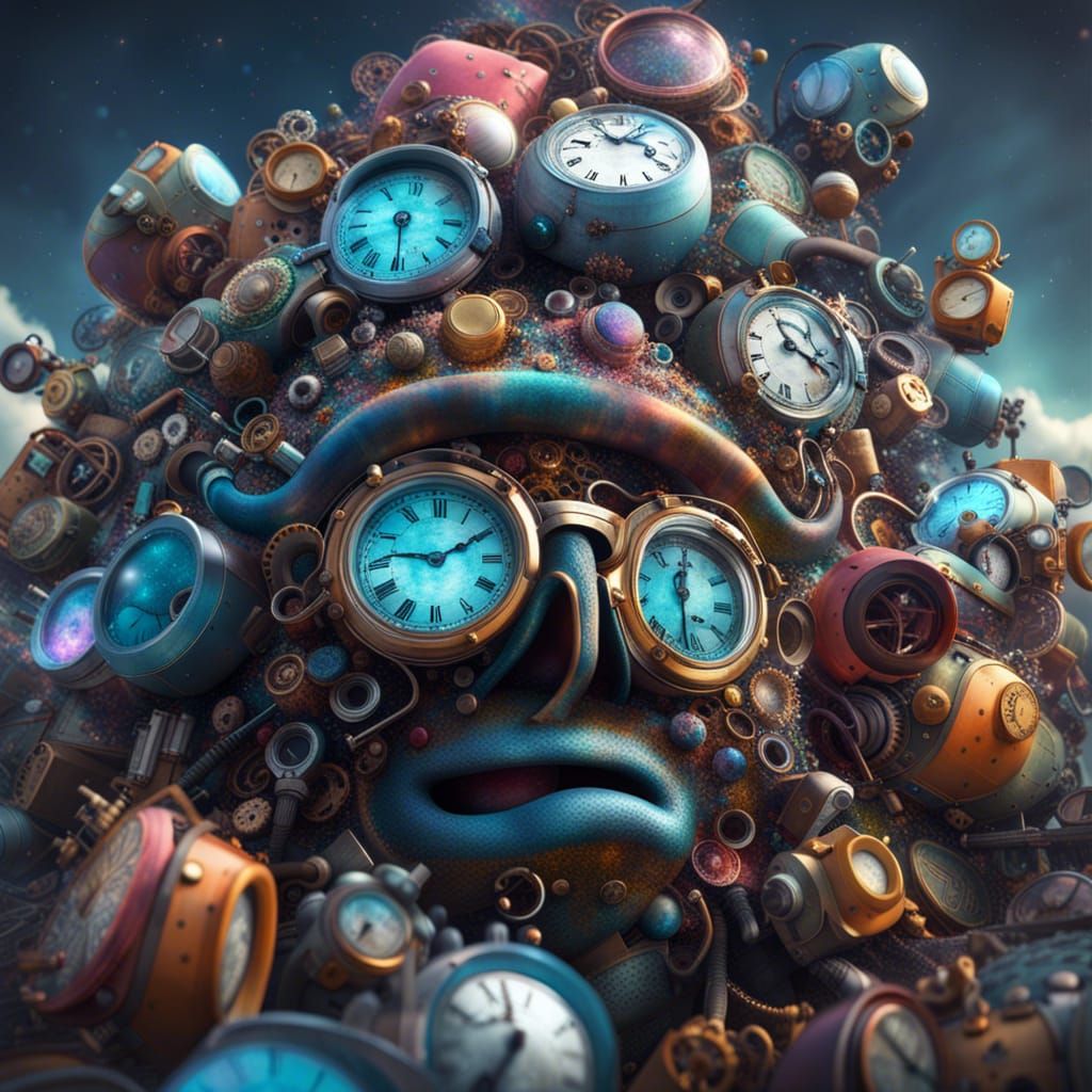 clock monster - AI Generated Artwork - NightCafe Creator