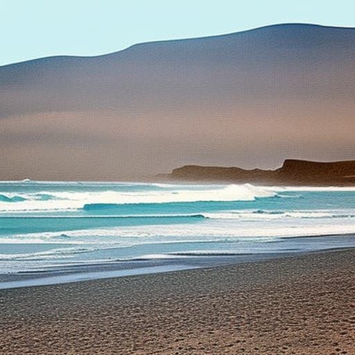 faded fifties postcard of beach - AI Generated Artwork - NightCafe Creator