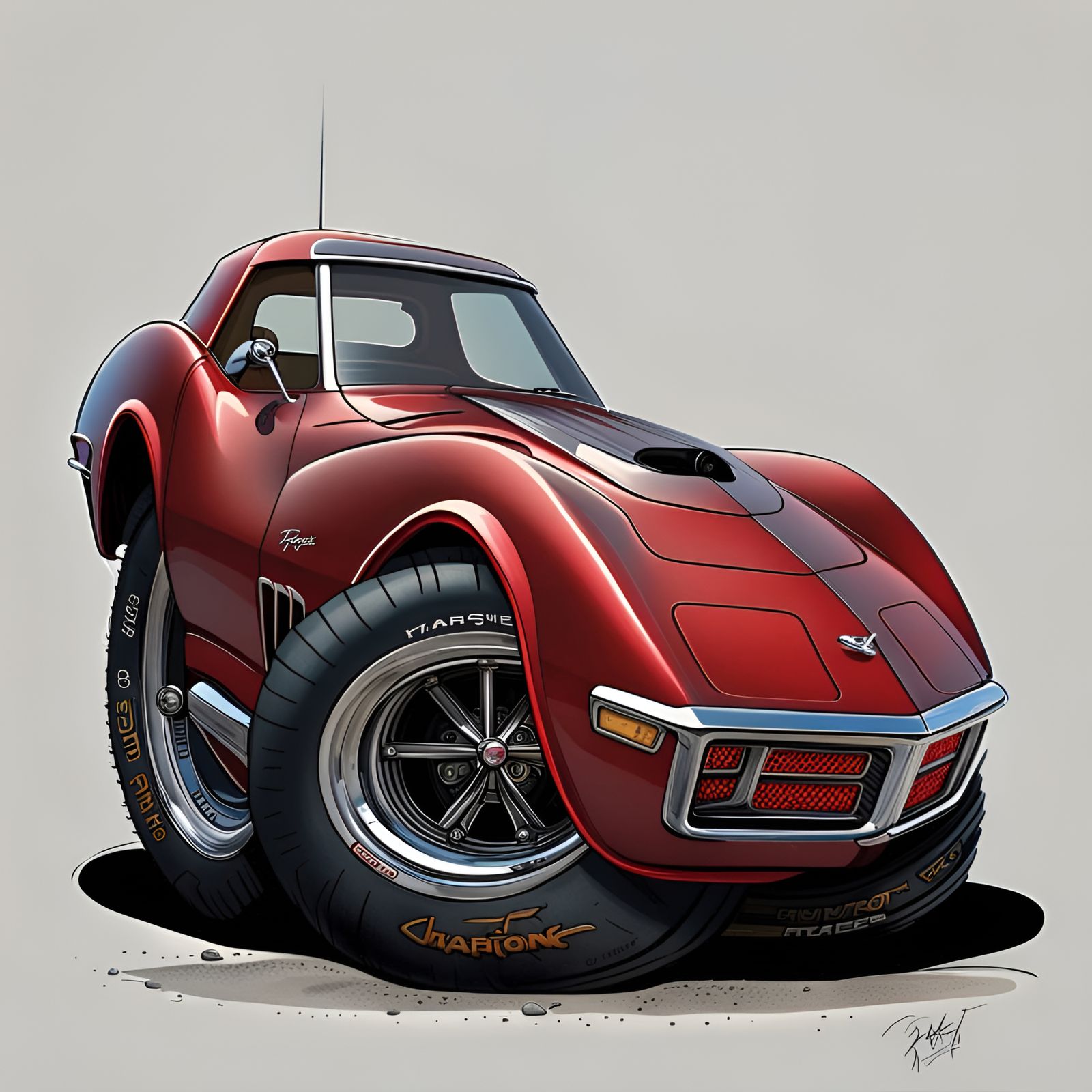 1972 Chevrolet Corvette Stingray - AI Generated Artwork - NightCafe Creator
