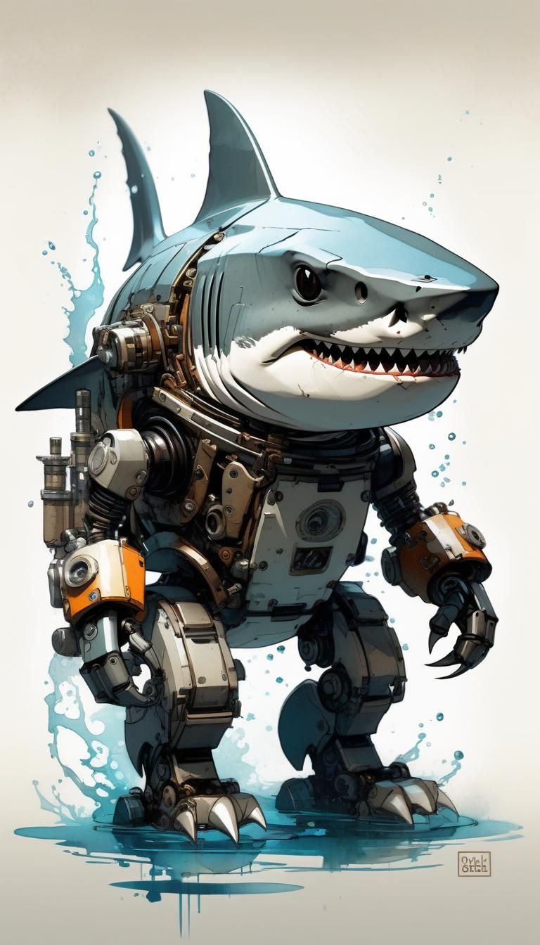 Shark Mech - AI Generated Artwork - NightCafe Creator