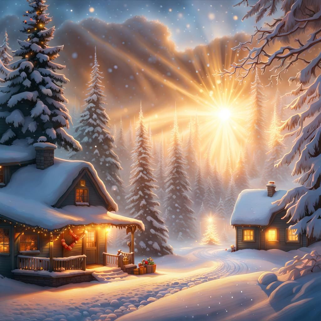 Brisk Christmas Morning - AI Generated Artwork - NightCafe Creator