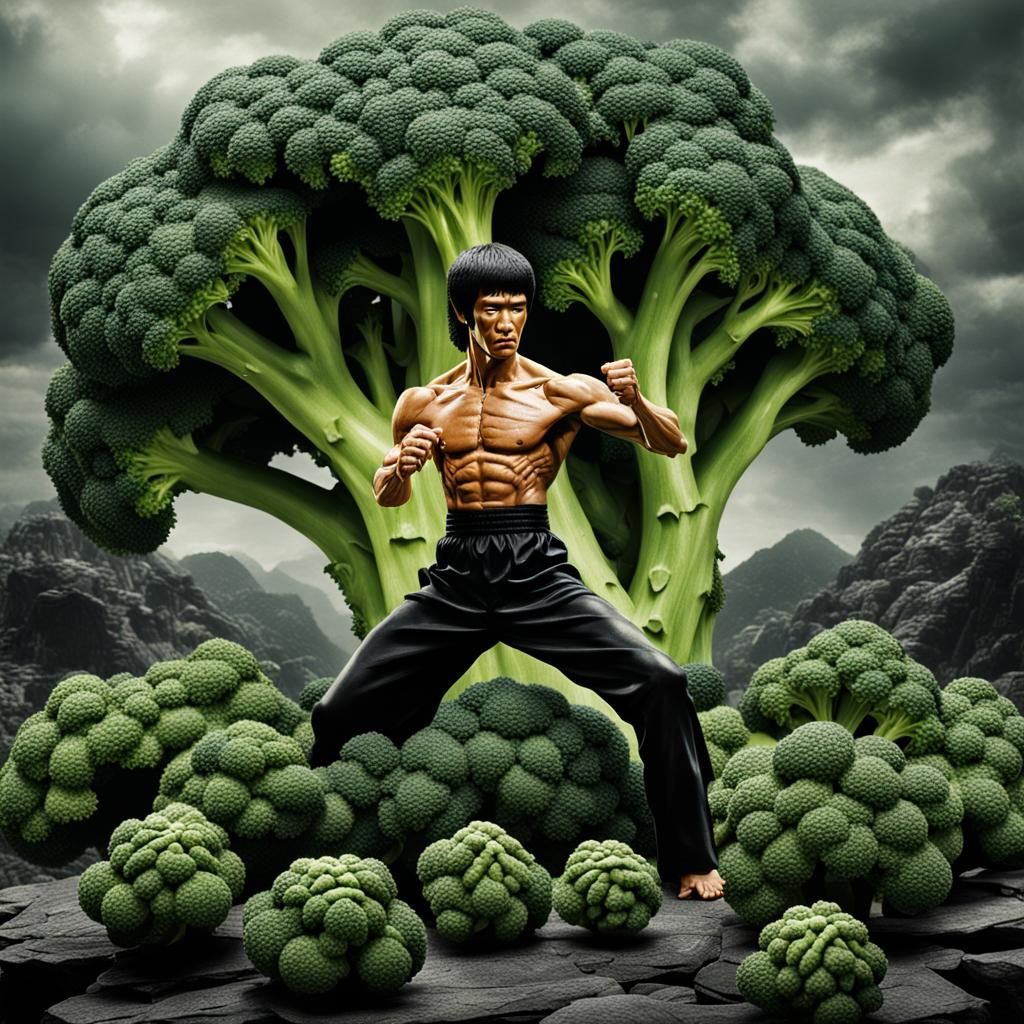 Bruce Lee and Brocco Lee - AI Generated Artwork - NightCafe Creator