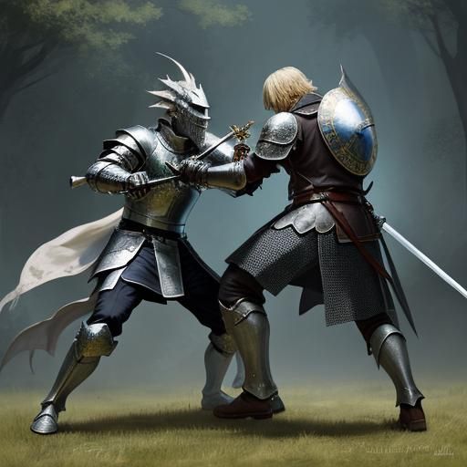 knight fight - AI Generated Artwork - NightCafe Creator