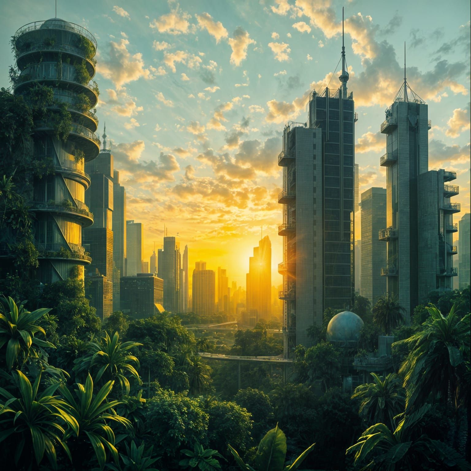 A solarpunk landscape - A solarpunk landscape