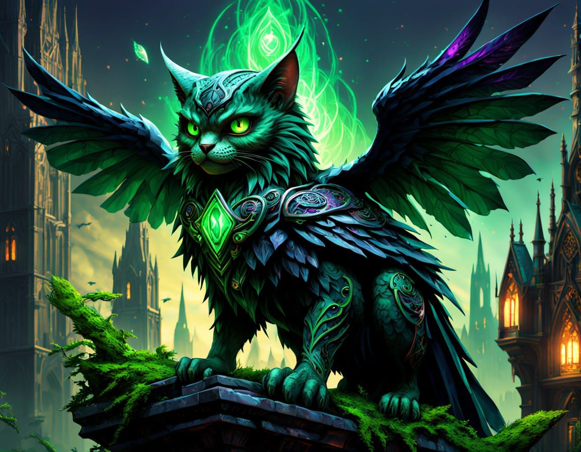 Image Theme: "The Arcanis Chimera - Guiding Light". Visual: A visually ...