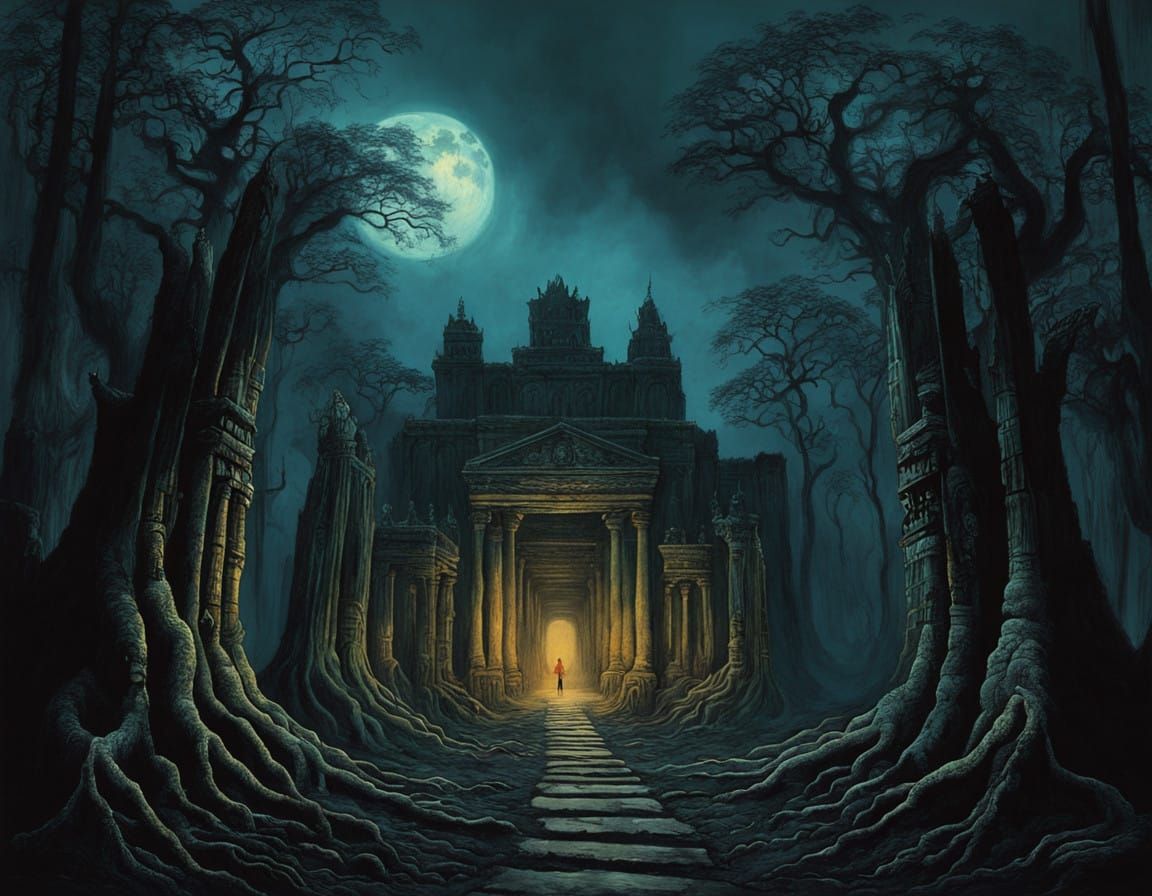 tropical hawaiian horror creepy dark tropics nature night mysterious