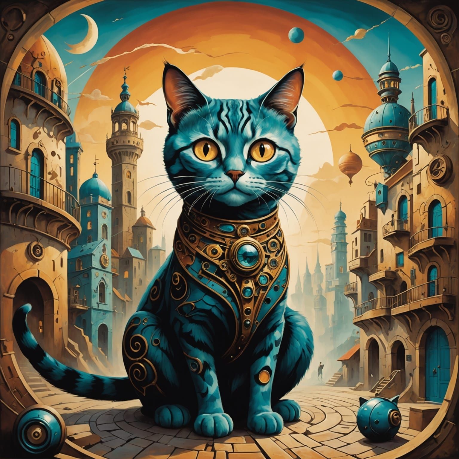 Surrealist Cats, Salvador Dali Style - AI Generated Artwork - NightCafe ...