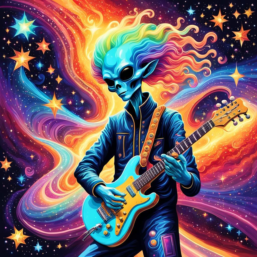 Alien Rocker - AI Generated Artwork - NightCafe Creator