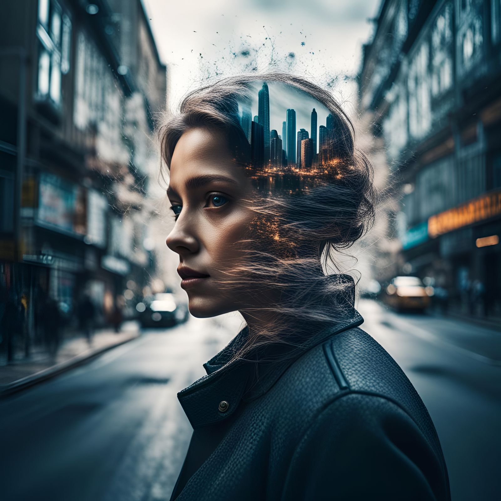 double exposure - AI Generated Artwork - NightCafe Creator