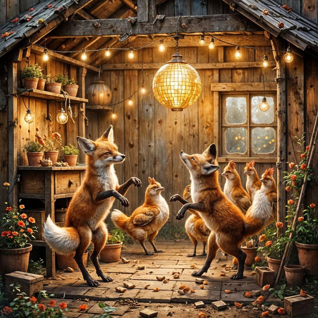 Foxes are dancing in a disco coop - Foxes are dancing in a d...