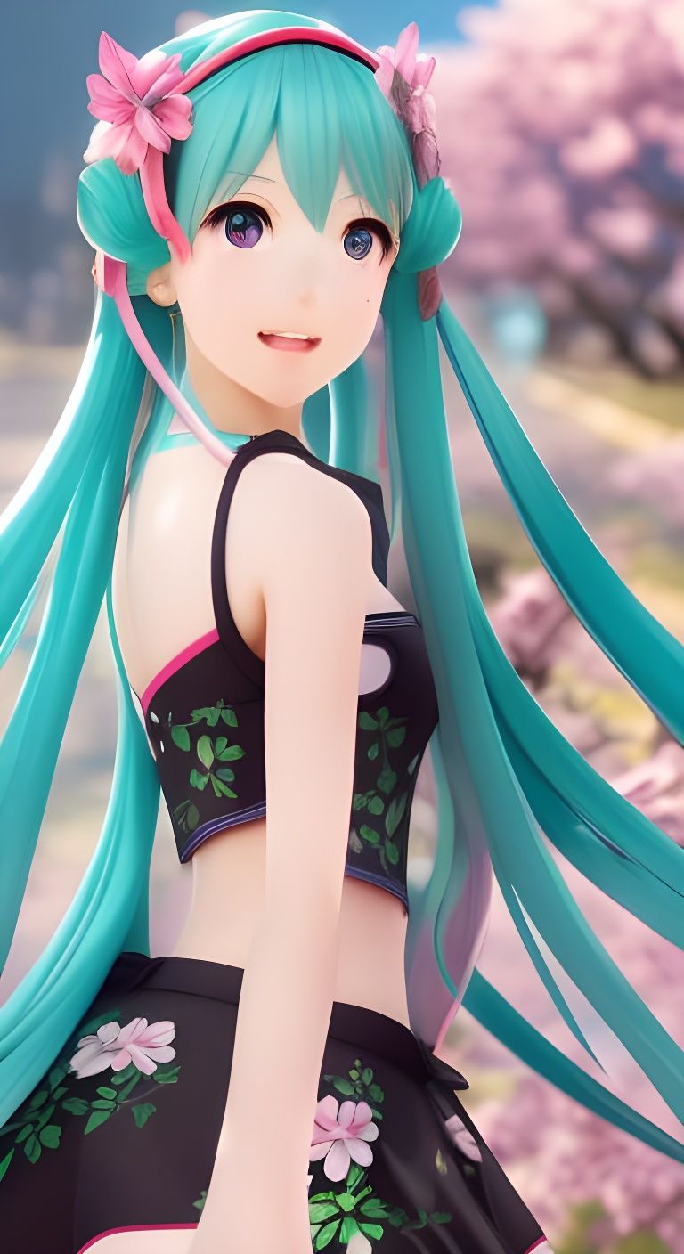 Hatsune Miku 164 - AI Generated Artwork - NightCafe Creator