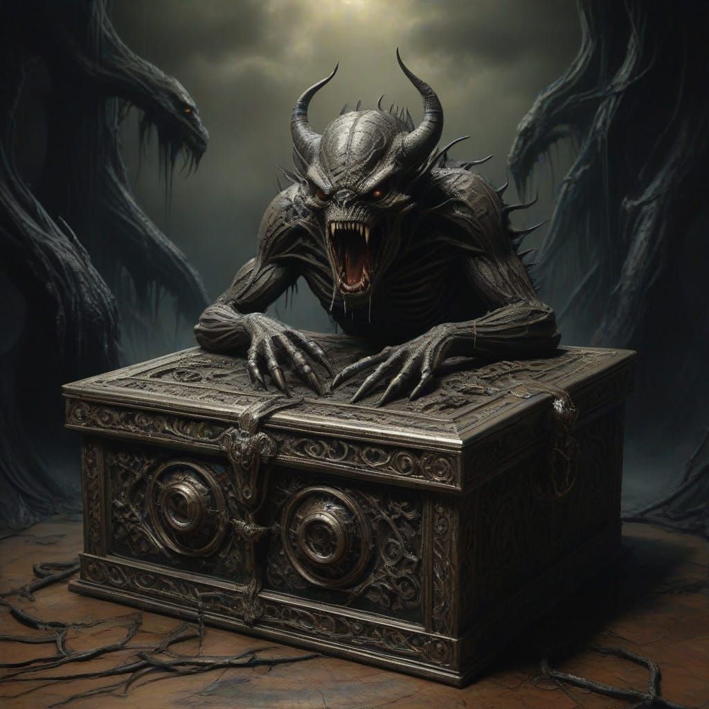 A vivid and haunting, hyperrealistic, hyper-detailed Ink and oil ...