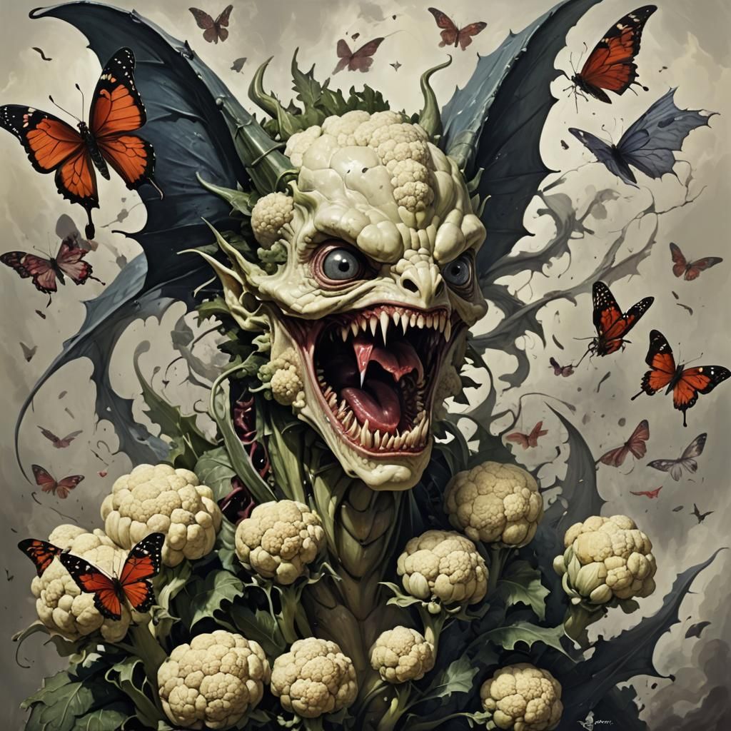 Cauliflower-monster - AI Generated Artwork - NightCafe Creator