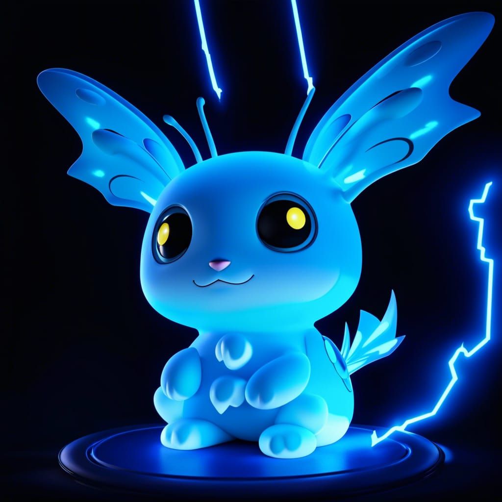 PikaBlu: a Pokémon in blue (Neon 2) - AI Generated Artwork - NightCafe ...