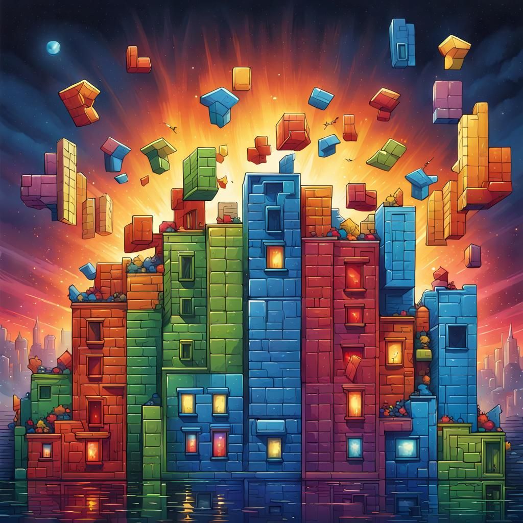 Tetris - AI Generated Artwork - NightCafe Creator