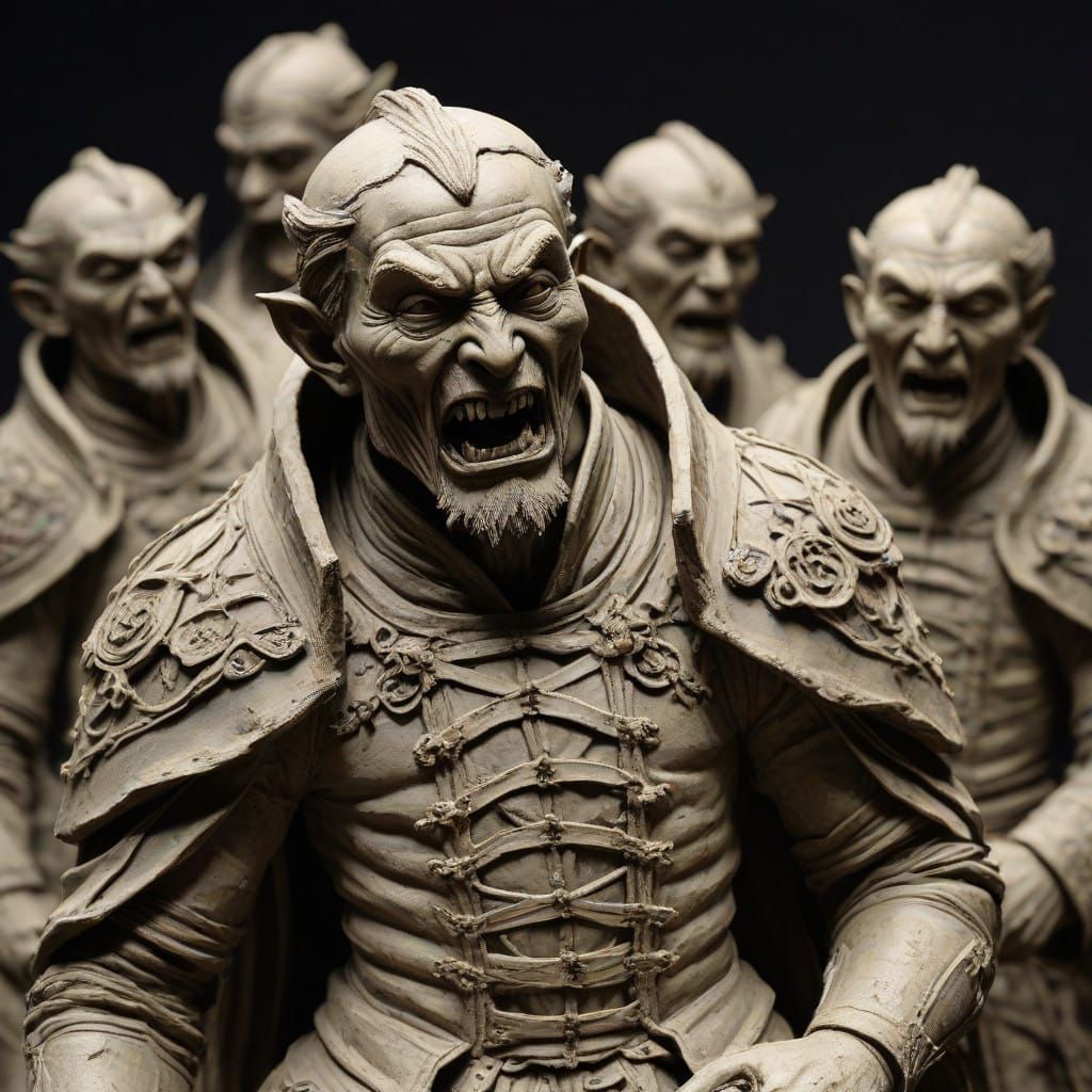 Vampires Made from Chinese Clay in MoMA-Inspired A... - AI Art