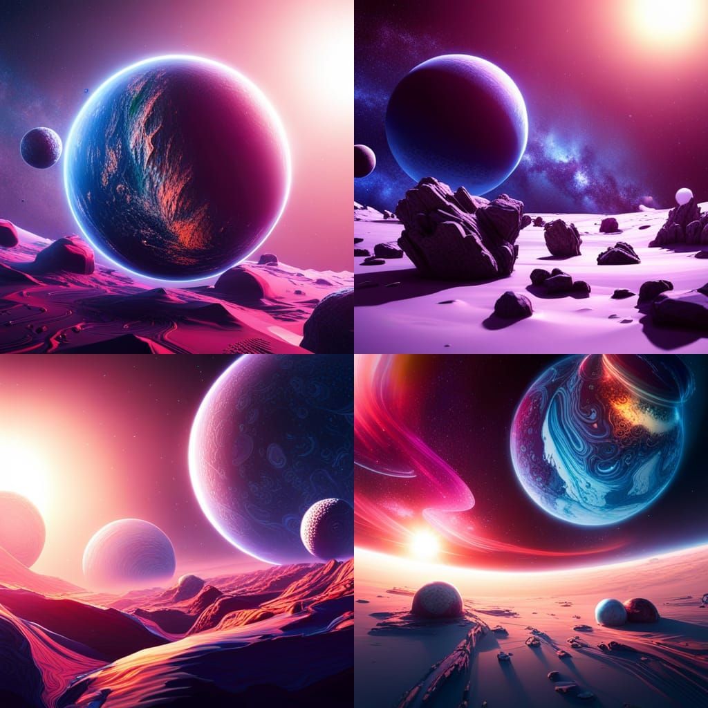 Random Planets in Psychedelic Nebula - AI Generated Artwork - NightCafe ...