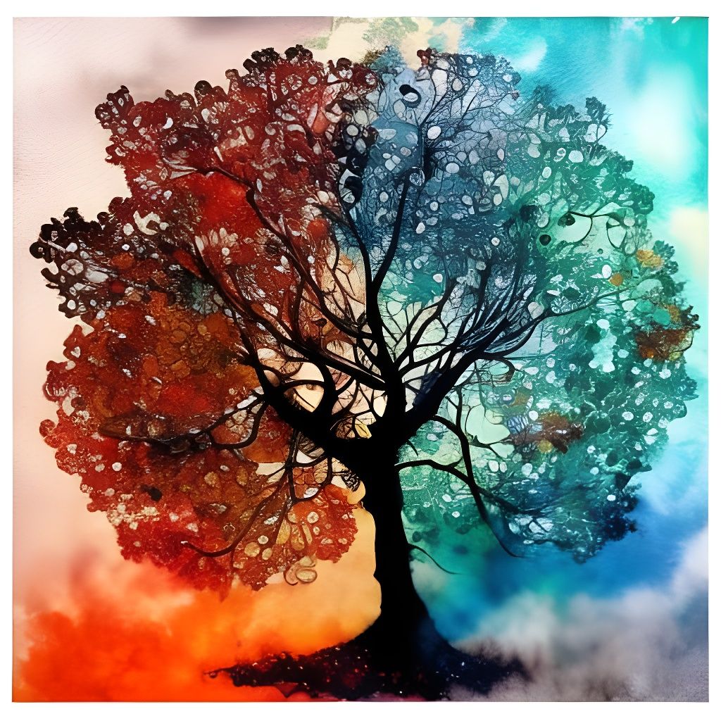 Colorful Tree - AI Generated Artwork - NightCafe Creator