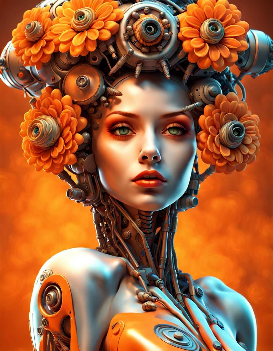 Orange Beauty - AI Generated Artwork - NightCafe Creator