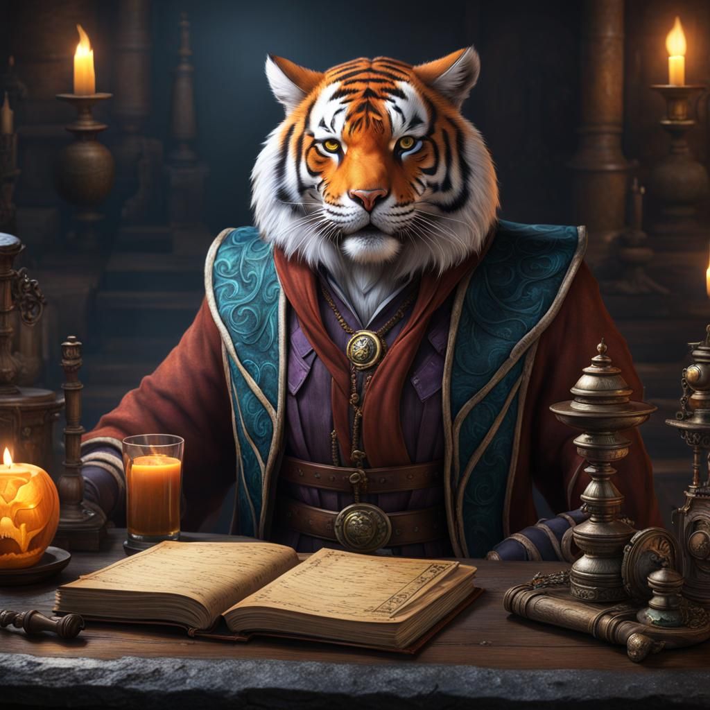 Wizard tiger - AI Generated Artwork - NightCafe Creator