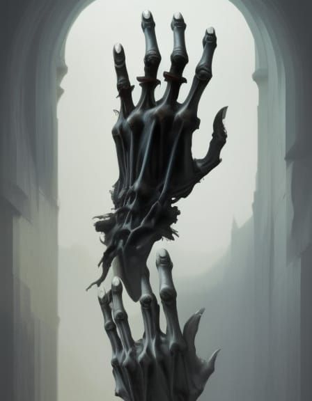 Hand of a Cursed Poet - AI Generated Artwork - NightCafe Creator