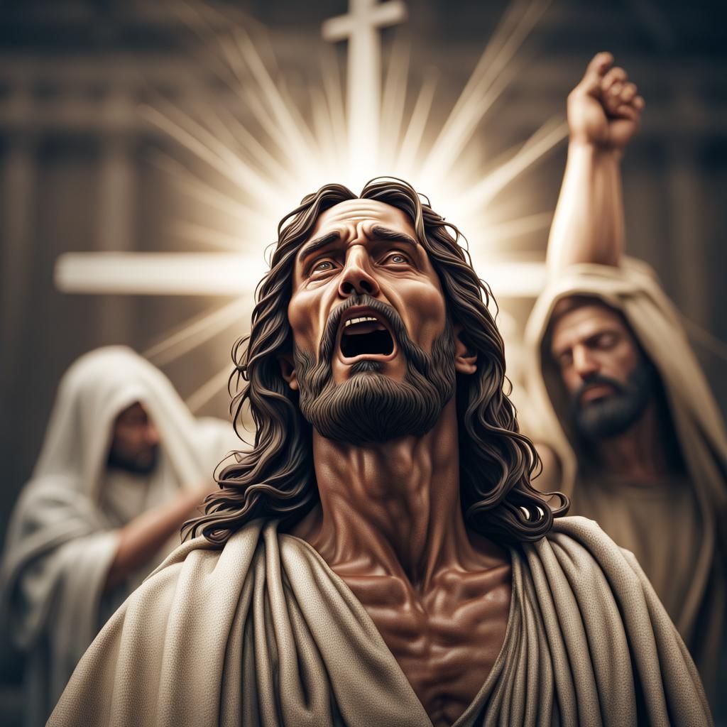 Jesus slaps his own face in disbelief - AI Generated Artwork ...