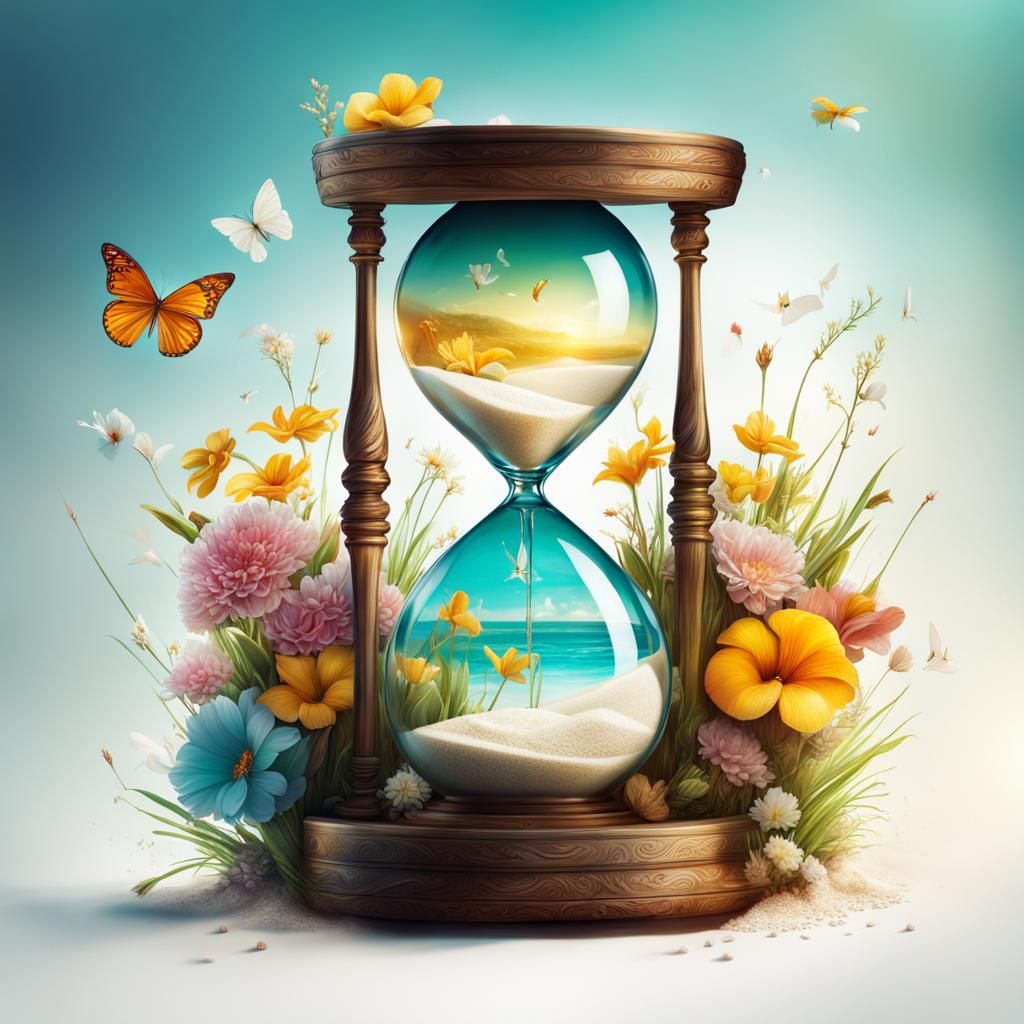 The Illusion of Time: Hourglass. - AI Generated Artwork - NightCafe Creator