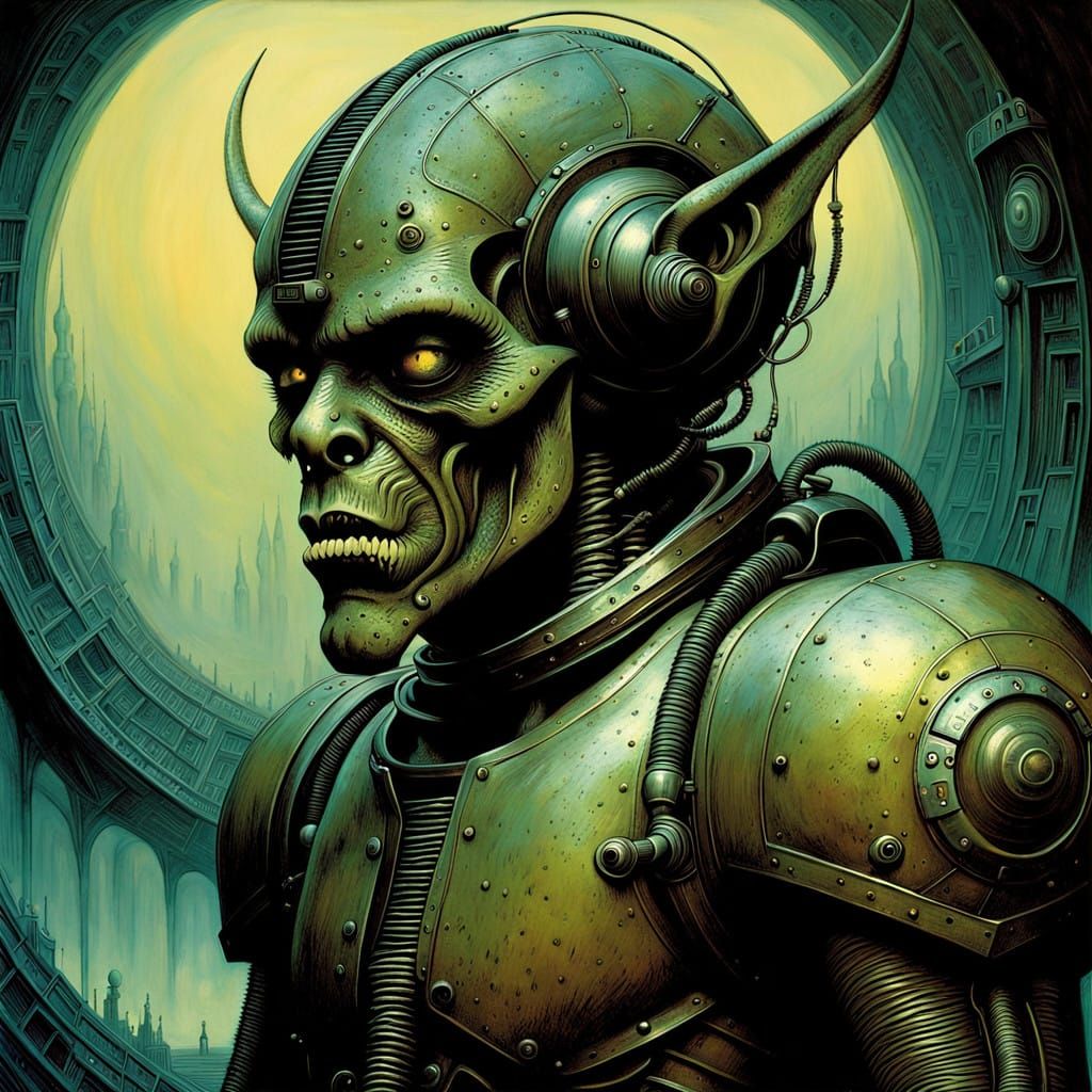 Orcs, in Space - Gritty Space Orcs in Futuristic Armor