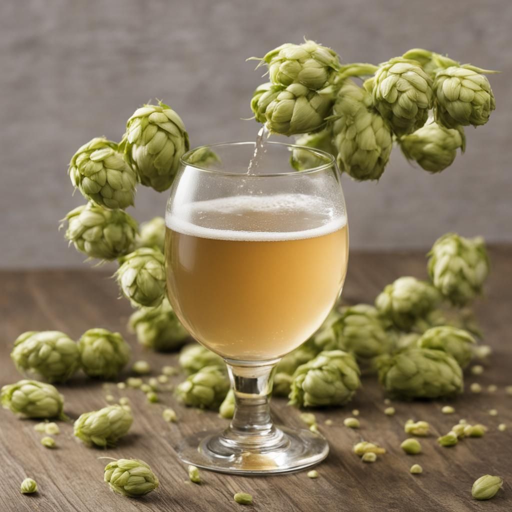 Hops, Malted Barley, Water and Yeast - AI Generated Artwork - NightCafe ...