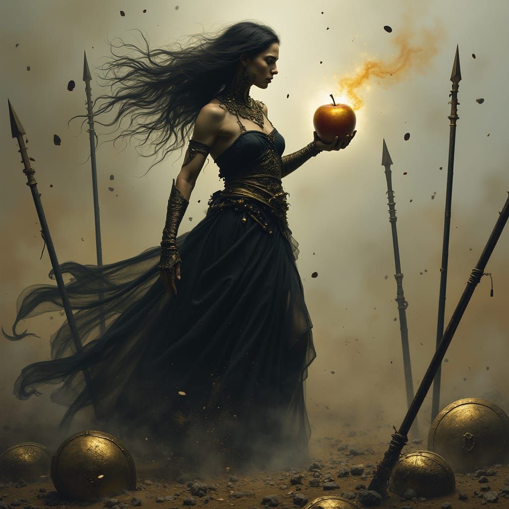 Eris Goddess of Strife - Goddess of Discord Reigns Over a Da...