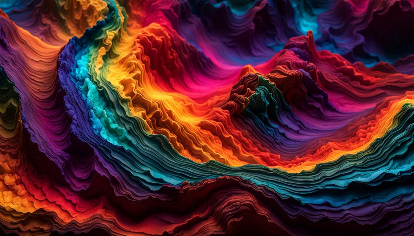 Colour Waves - AI Generated Artwork - NightCafe Creator