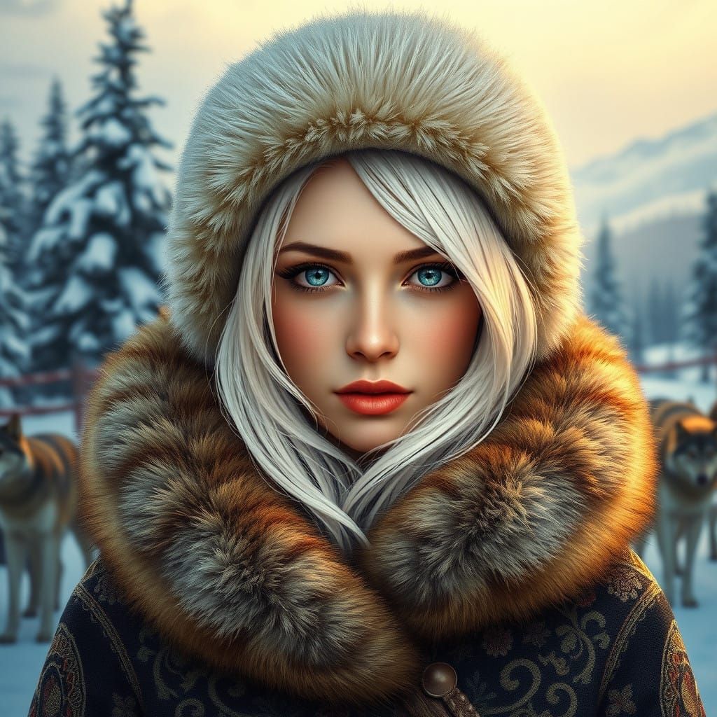 Siberia.russian girl - Elegant Russian Winter Goddess in Vib...