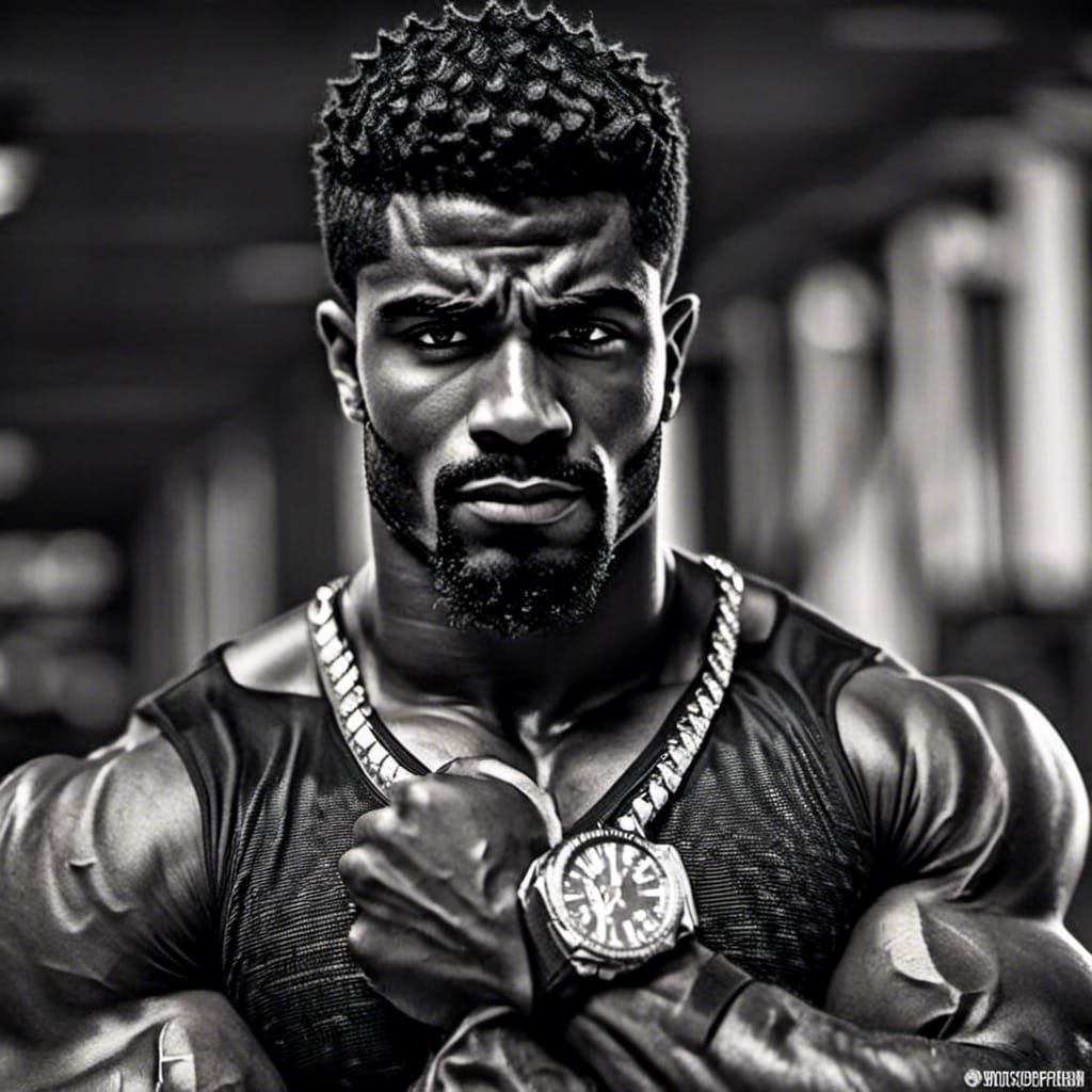 Bodybuilder photography, bodybuilder pose, fake tan, , waist-up ...