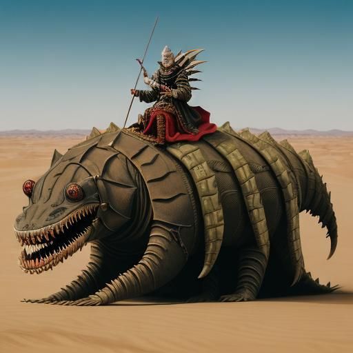 man dressed for the dessert, long flowing robes, riding the long ...