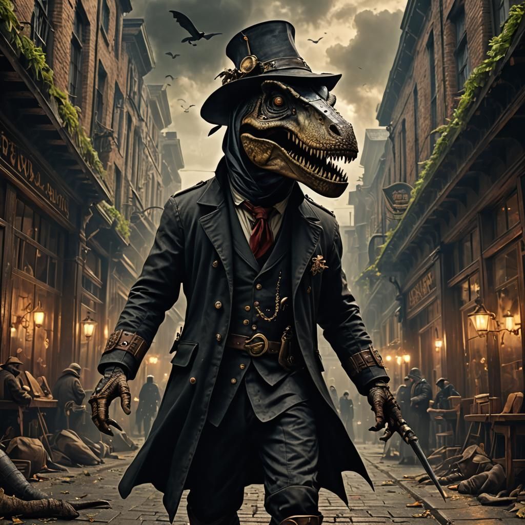 T-rex plague doctor - AI Generated Artwork - NightCafe Creator