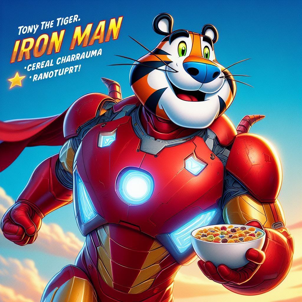 Tony the Tiger & Iron Man Hybrid - AI Generated Artwork - NightCafe Creator