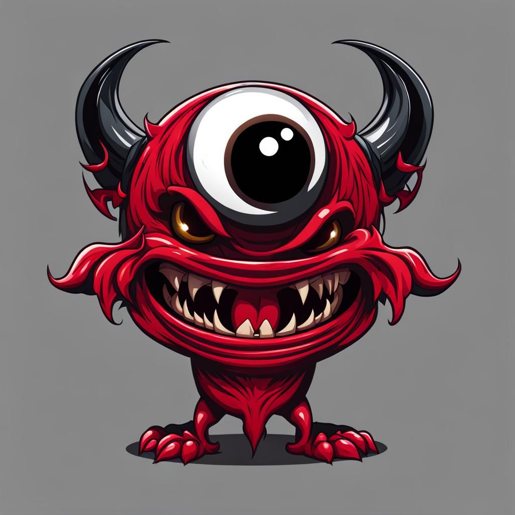 Prank animation mascot 1 eye demon - AI Generated Artwork - NightCafe ...