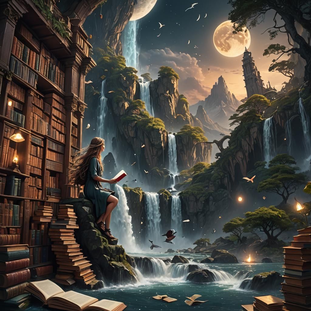 The Magic of Books - AI Generated Artwork - NightCafe Creator