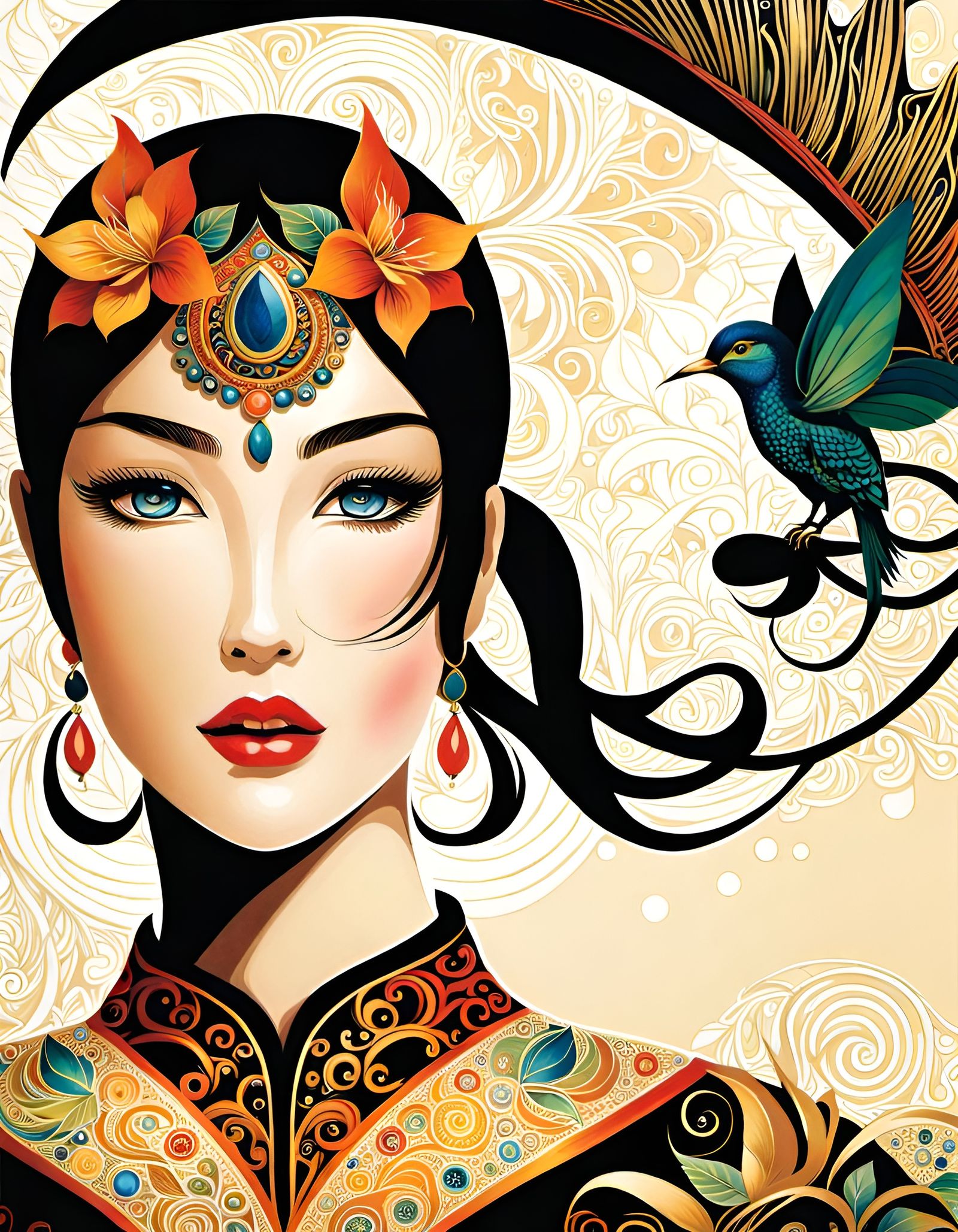 My Open Prompt: Face Make-Up Series, Abstract Woman Portrait, Inspired ...