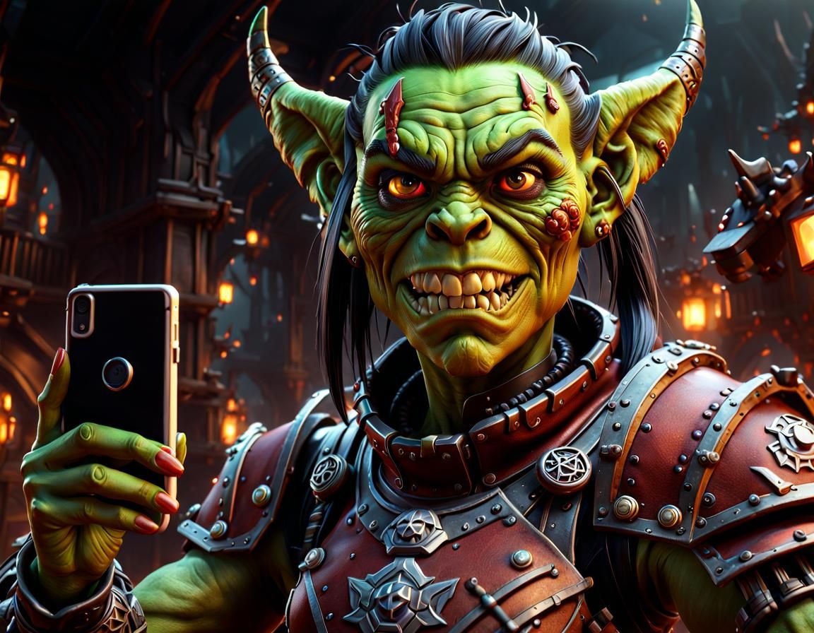 Ork selfie time ! - AI Generated Artwork - NightCafe Creator
