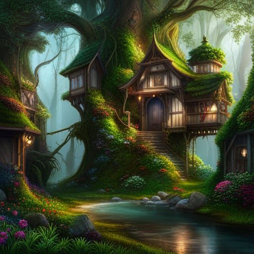 ELF TREE - AI Generated Artwork - NightCafe Creator