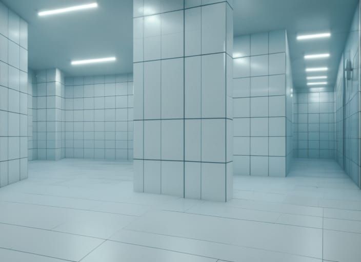 Liminal bathroom #0 - AI Generated Artwork - NightCafe Creator